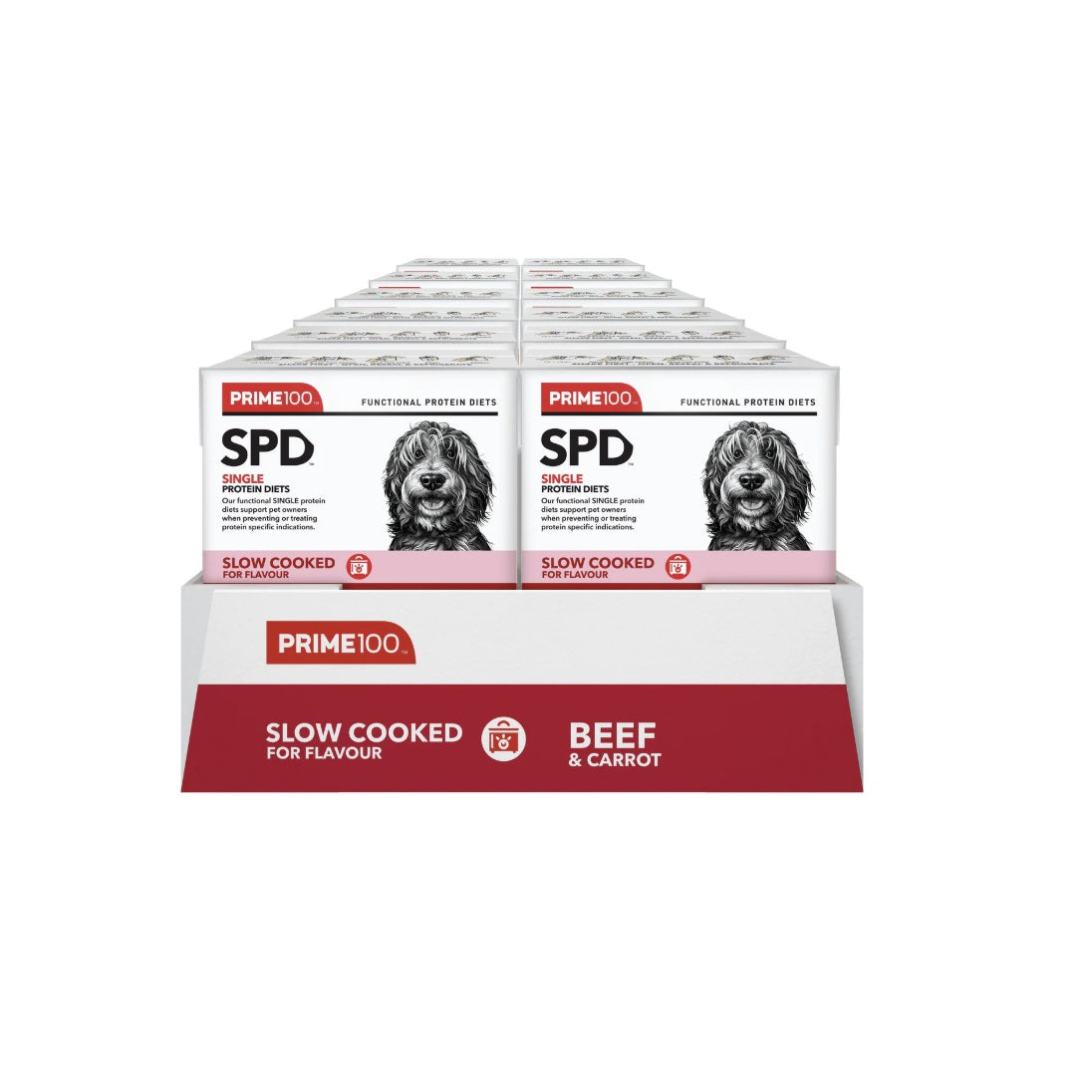 Prime100 SPD Slow Cooked Beef and Carrot Single Protein Adult Wet Dog ...